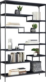 XXXLutz REGÁL, černá, železo, 120/190/30 cm Ambia Home - Knihovny - 001609001501