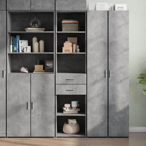 Skříň highboard betonově šedá 45x42,5x185 cm kompozitní dřevo 3281451