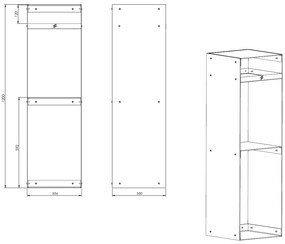 Stojan dvoupatrový 120 x 35 x 35