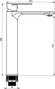 Mexen MILO - Vysoká umyvadlová baterie, Chromová, 71310-00