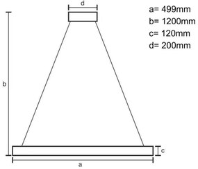 LED Stmívatelný lustr na lanku LED/90W/230V 3000-6500K černá + dálkové ovládání