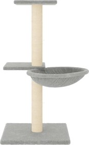 Škrabadlo pro kočky se sisalovými sloupky světle šedé 72 cm 171769