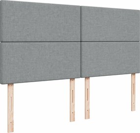 Box spring postel s matrací světle šedá 200 x 200 cm textil 3291768