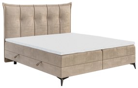 Kontinentální postel 140 cm Foxtrot (světlobéžová) (s matrací a úl. prostorem). 1043366