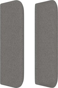 Čelo postele typu ušák tmavě šedé 163x16x78/88 cm textil 3119209
