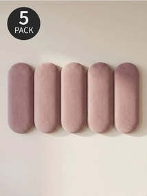 Sinsay - Čalouněné stěnové panely 5 pack - pastelová růžová