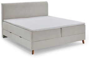 Béžová boxspring postel s úložným prostorem 160x200 cm Memphis - Meise Möbel
