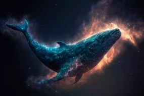 DIMEX vliesová fototapeta The Blue Whale 375 x 250 cm MS-5-AI-0004
