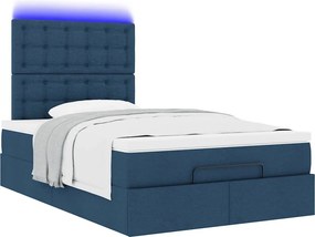 Osmanský rám postele s matrací modrá 120x200cm textil 3314168