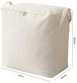 eCarla Úložný box – úložný organizér na zip POKER, 150L, 50x50x60cm, béžový