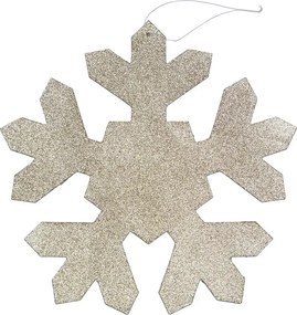 Vánoční ozdoba vločka I, pr. 40 cm, zlatá, překližka, venkovní