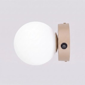 Sollux Lighting Nástěnné svítidlo YOLI 1 taupe s vypínačem