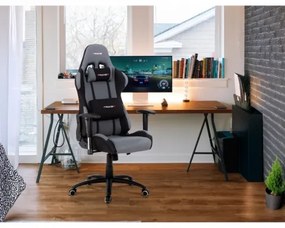 Kancelářská herní židle šedá, sportovní design, KA-F01 GREY
