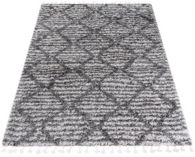 Kusový koberec shaggy Atika šedý 200x300cm
