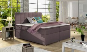 Postel Boxspring Alicia, tm. růžová (látka - ba 08/soro 65)
