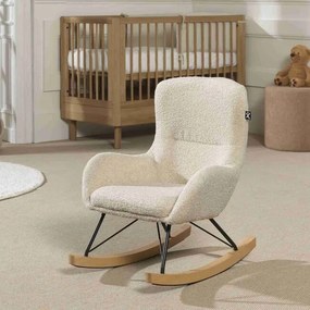 Designové houpací křeslo pro děti Rocky Mini buklé béžová