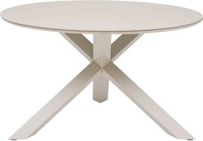 Hliníkový jídelní stůl ORIENT ø 130 cm (ivory)