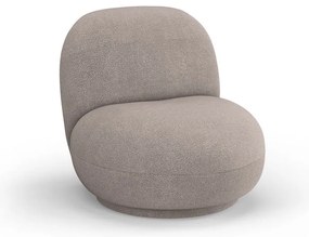 Béžové křeslo z textilie bouclé Chuck – Micadoni Home