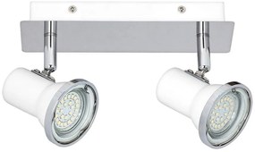 Rabalux 5498 led přisazené koupelnové bodové svítidlo steve 2x4,5w | gu10 | 860lm | 4000k | ip44 - bílá