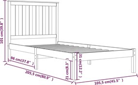 vidaXL Rám postele masivní borovice 100 x 200 cm [3103837] Barva: Přírodní