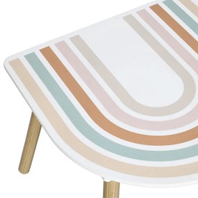 Zeller Dětský stoleček Rainbow s židličkami bílý 55x55x45 cm