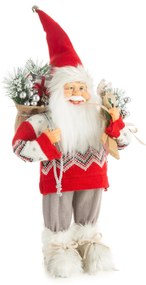 VÁNOČNÍ FIGURKA SANTA 40 CM ČERVENÁ