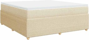Box spring postel s matrací krémová 180x200 cm textil 3285593
