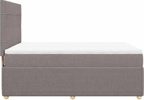 Box spring postel s matrací taupe 160x200 cm textil 3292111