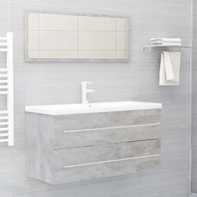 vidaXL 2dílná koupelnová sestava kompozitní dřevo [804855] Barva: Betonová šedá