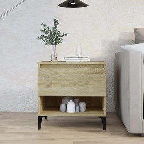 vidaXL Odkládací stolek 50 x 46 x 50 cm kompozitní dřevo [819550] Barva: bílá s vysokým leskem