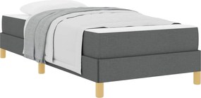 Postel s boxspringem s matrací Tmavě šedá 100 x 200 cm textil 3398543