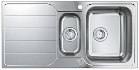 Grohe Dřezy - Dřez K500 s automatickým odtokem, 1000x500 mm, kartáčovaná nerez 31572SD1