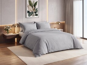 Krepové povlečení DENYX BLEND šedé, zip Rozměr povlečení: 2 ks 70 x 90 cm | 200 x 220 cm