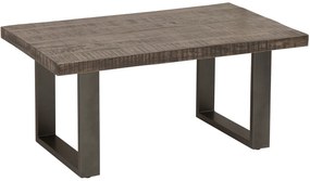 OnaDnes -20% Moebel Living Šedý masivní mangový konferenční stolek Fabio 100 x 60 cm