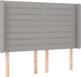 Box spring postel s matrací a LED světle šedá 140x200 cm textil 3138397
