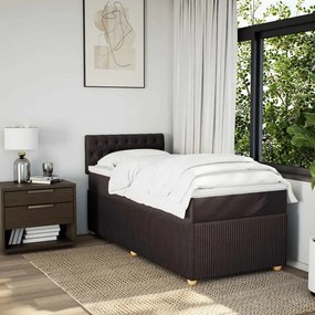 Box spring postel s matrací tmavě hnědá 90x200 cm textil 3287349