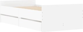 Rám postele se zásuvkami bílý 100 x 200 cm 3207364