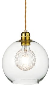 ACA DECOR Závěsné svítidlo PYTHIA max. 40W/E27/230V/IP20, průměr 20 cm, čirá