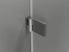 Mexen Lunar-B sprchové dveře otočné levé 95 cm, transparentní, kartáčovaná gun gray - 832-095-000-66-00-L