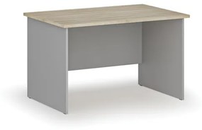 Kancelářský psací stůl rovný PRIMO GRAY, 1200 x 800 mm, šedá/dub přírodní