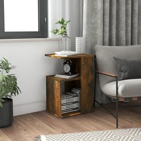 Odkládací stolek kouřový dub 36 x 30 x 56 cm kompozitní dřevo - Default Title