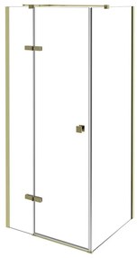 Besco Čtvercový sprchový kout PIXA GOLD SQ 90x90, výška 195 cm - bez vaničky Orientace: Levá