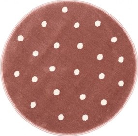 Koberec FD Lush tečky, růžový kruh