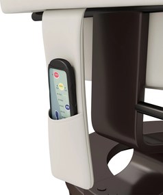 HOMCOM Relaxační křeslo s podnožkou, elektrické TV křeslo s funkcí polohování, otočné masážní křeslo s dálkovým ovládáním, boční kapsa, do obývacího …