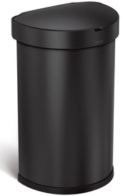 Simplehuman bezdotykový odpadkový koš - 45 l, půlkulatý, černá ocel, inteligentní sensor