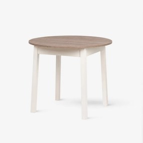 Stima Stůl LUCKY s černou/bílou podnoží Průměr 90 + 35 cm dub wotan černá