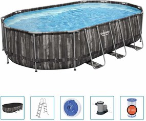 Bestway Bazén Power Steel s příslušenstvím oválný 488 x 305 x 107 cm