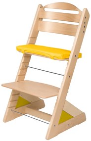 Jitro Dětská rostoucí židle Plus Buk Hnědý klín + lněný