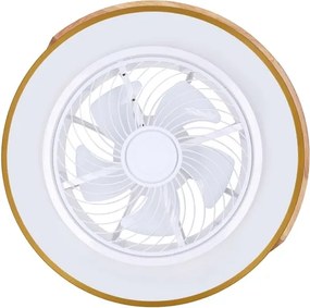 Brilagi - LED Stmív. svítidlo s ventilátorem LED/38W/230V 50 cm modrá/dub + DO