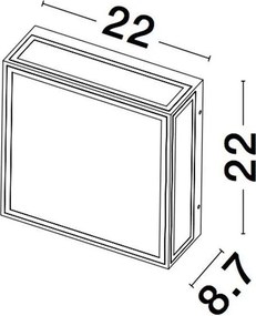 NV 9197702 Venkovní nástěnné svítidlo SORREN antracitový hliník a čiré sklo E27 2x12W 220-240V bez žárovky IP65 - NOVA LUCE